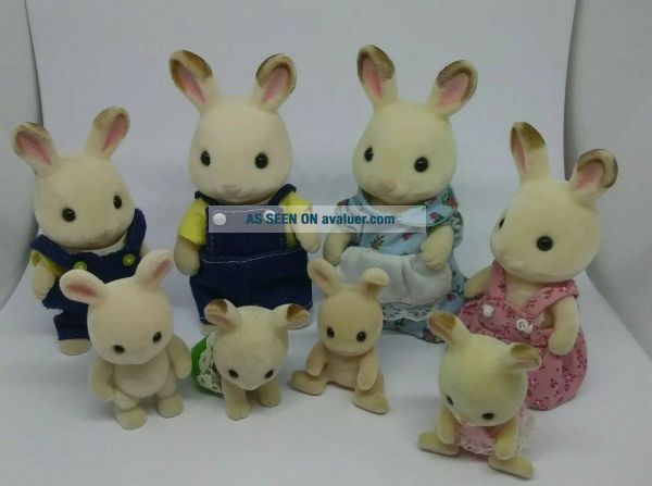 Calico Critters Bunny Rabbit Family Rare Calico Bunny Babies Father Son ...