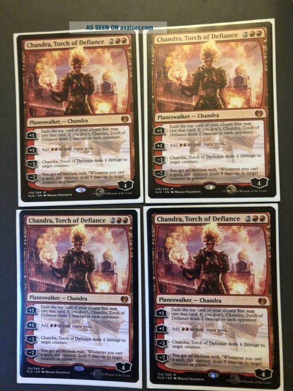 4x Chandra Torch Of Defiance Mtg M:tg Magic The Gathering Mythic Rare ...