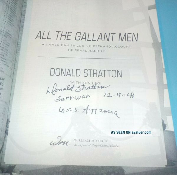 Donald Stratton Signed Autographed Book All The Gallant Men First ...