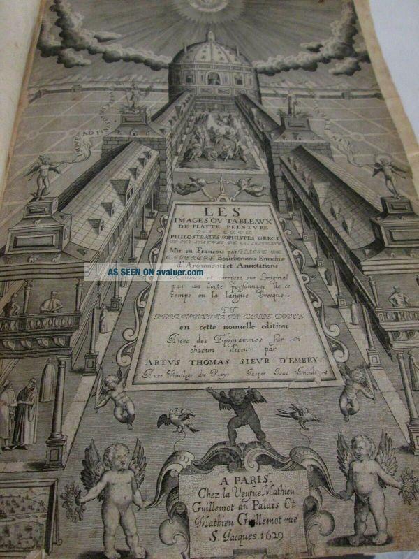 Les Images Ou Tableaux De Platte Peinture Des Deux Circa 1629 VERY RARE ...