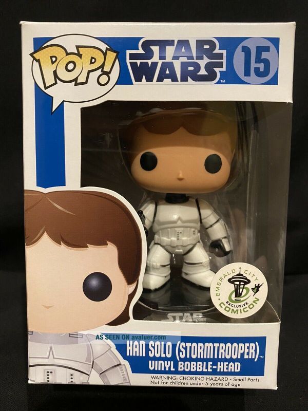 ECCC Funko Pop Han Solo Stormtrooper Star Wars Rare HTF Disney Shelf ...