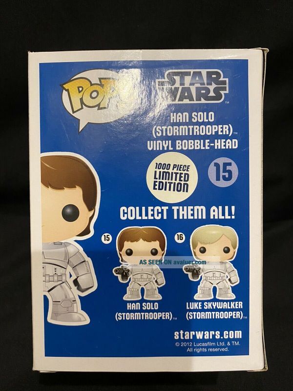ECCC Funko Pop Han Solo Stormtrooper Star Wars Rare HTF Disney Shelf ...