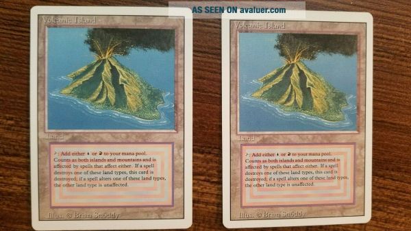 2 Cards MTG Volcanic Island Dual Land, Revised Edition | #31109341
