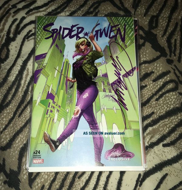 SPIDER GWEN 24 J SCOTT CAMPBELL SIGNED VARIANT SET Of 4 NM GWENOM Rare ...