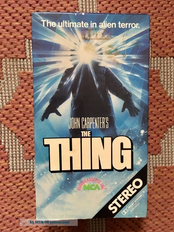 The Thing RARE OOP 1982 MCA Rainbow VHS Horror Sci - Fi John Carpenter ...