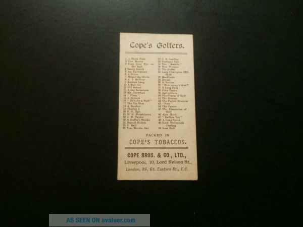 1900 COPE ' S GOLFERS (RARE) 12 ALLAN ROBERTSON (EX, ) | #31158013