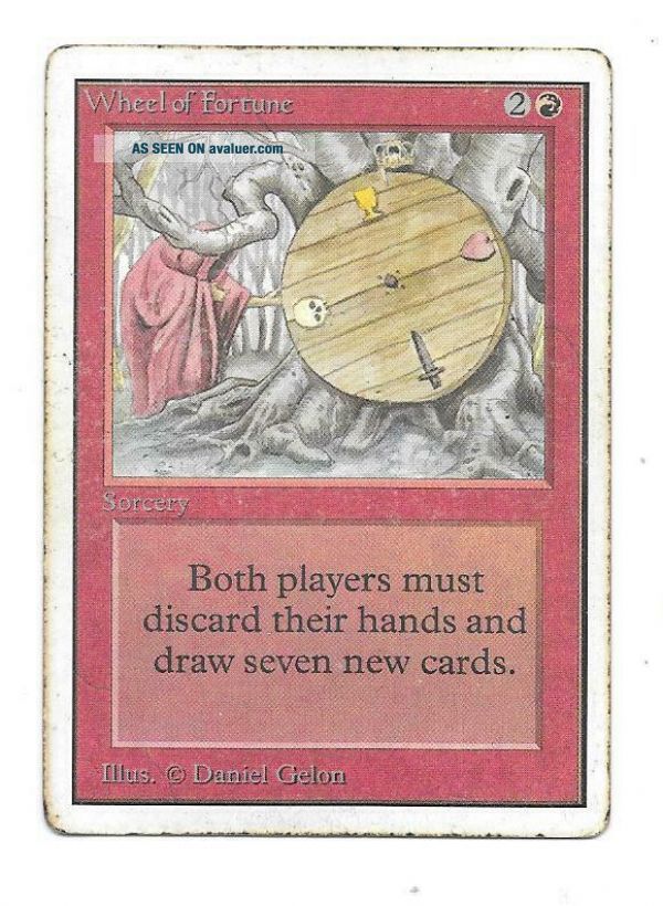 MTG UNLIMITED - - - WHEEL OF FORTUNE - - - RARE MP MAGIC THE GATHERING ...