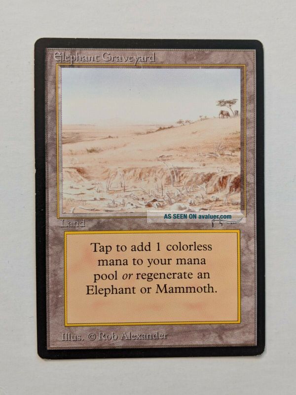 Elephant Graveyard, Magic The Gathering MTG Rare Arabian Nights Reserve ...