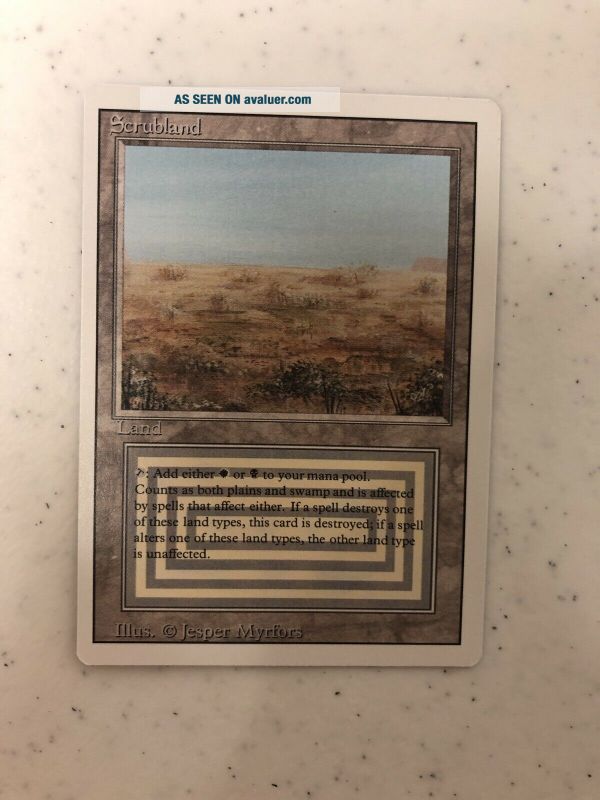 Scrubland Revised Mtg Magic The Gathering Near | #31185223