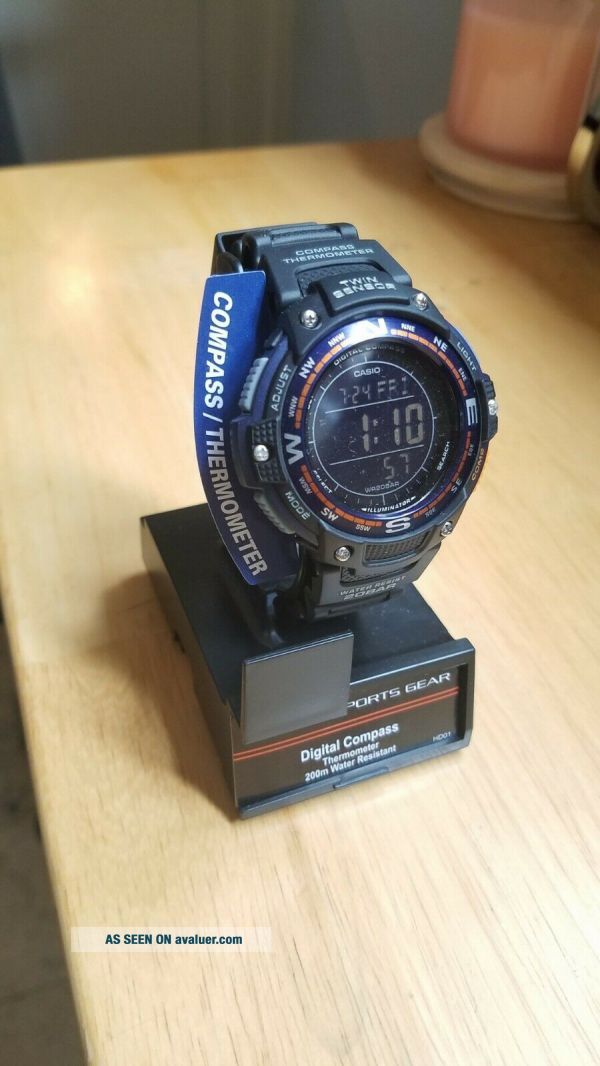 Casio Twin Sensor Digital Men ' S Watch - Black | #31203879