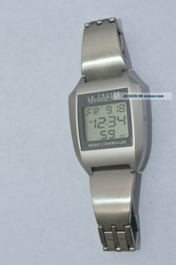 Radio Controlled La Crosse Technology Digital Men’s Watch Battery ...