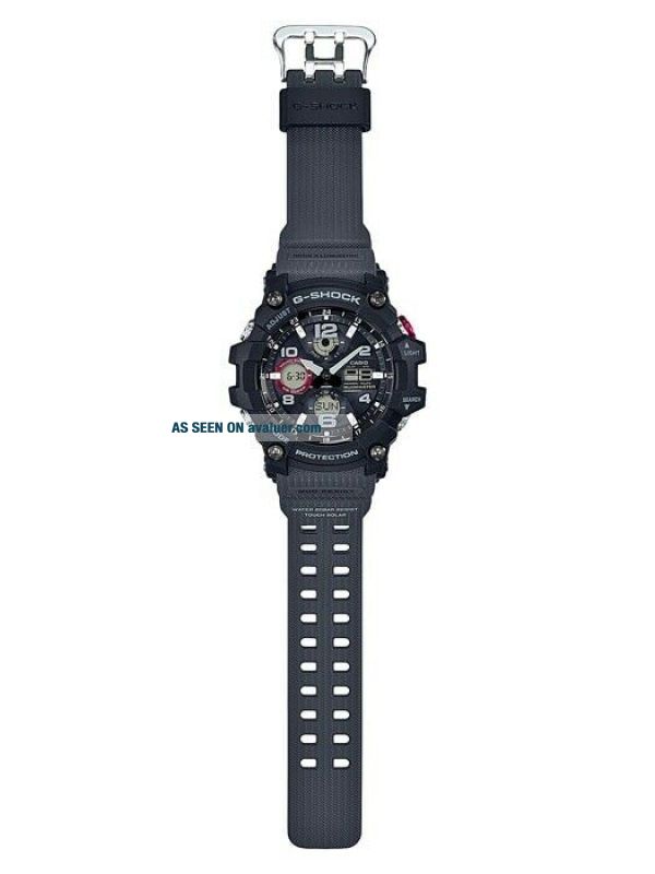 Casio G - Shock Master Of G Mudmaster Black And Red Watch - GSG - 100 ...