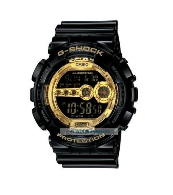 Casio G - Shock GD - 100GB - 1D Black Analog Digital Mens Watch 200M GD ...