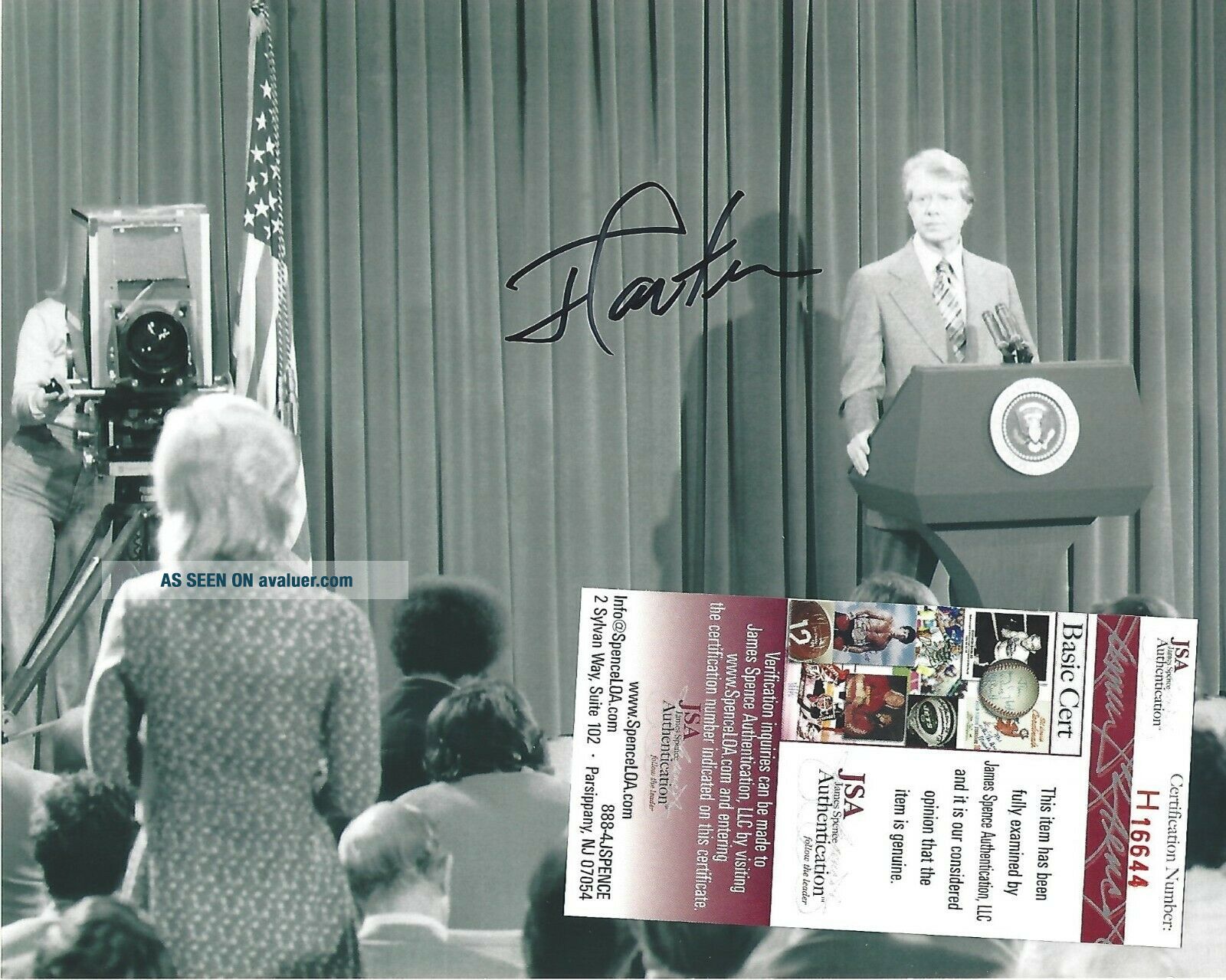 JSA PSA President Jimmy Carter Hand Signed 8x10 Photo Press Conference ...