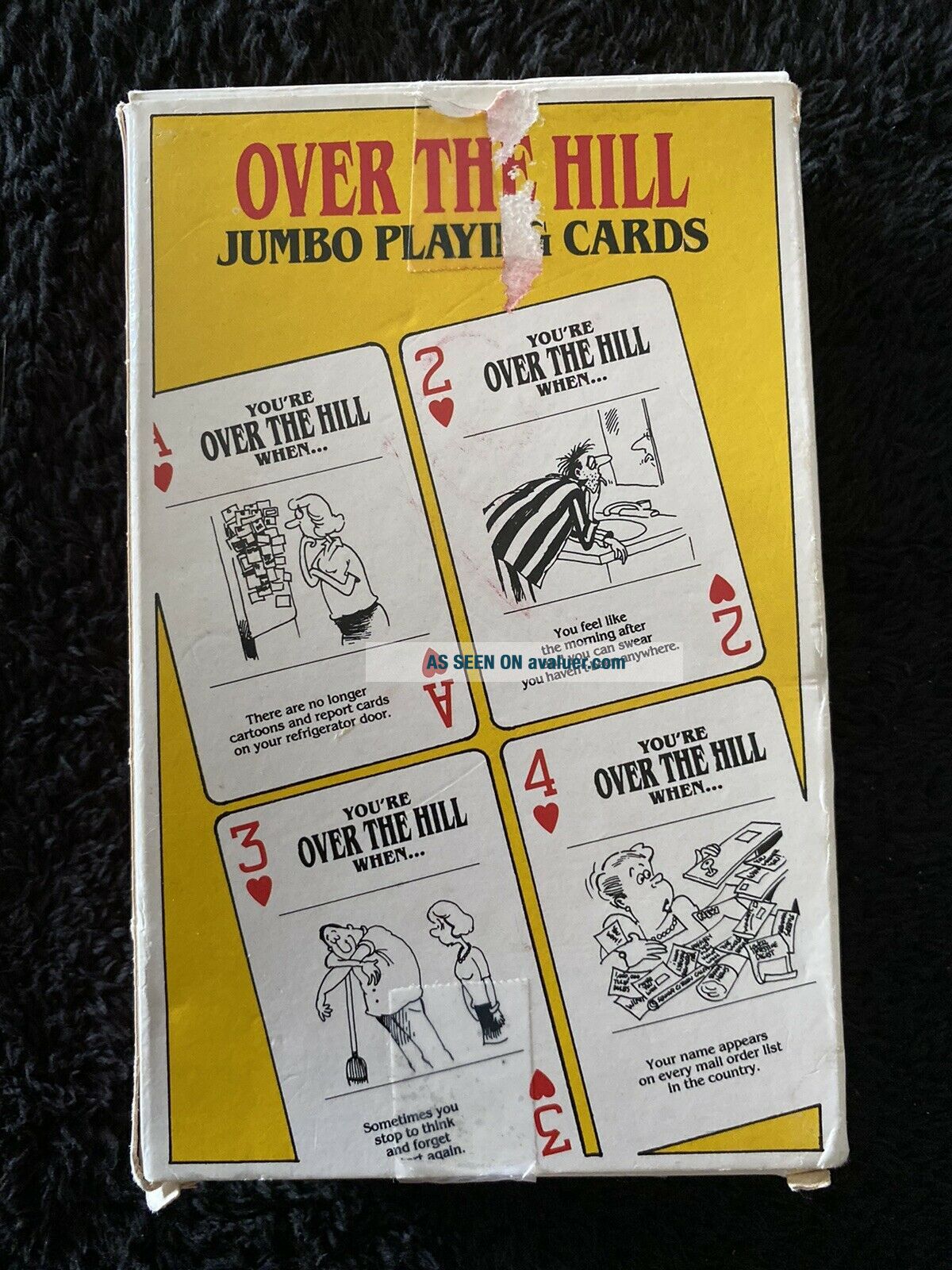 Deck Of Humorous Jumbo Playing Cards OVER THE HILL 1988 | #31414853