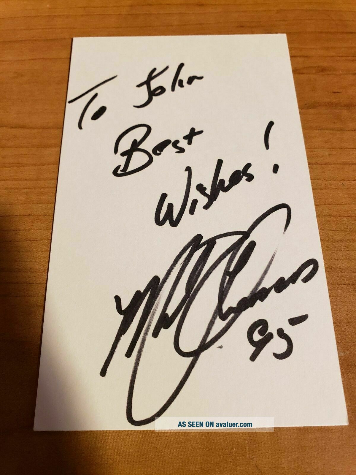 MARK THOMAS - FOOTBALL - AUTHENTIC AUTOGRAPH SIGNED INDEX CARD - A6735 ...