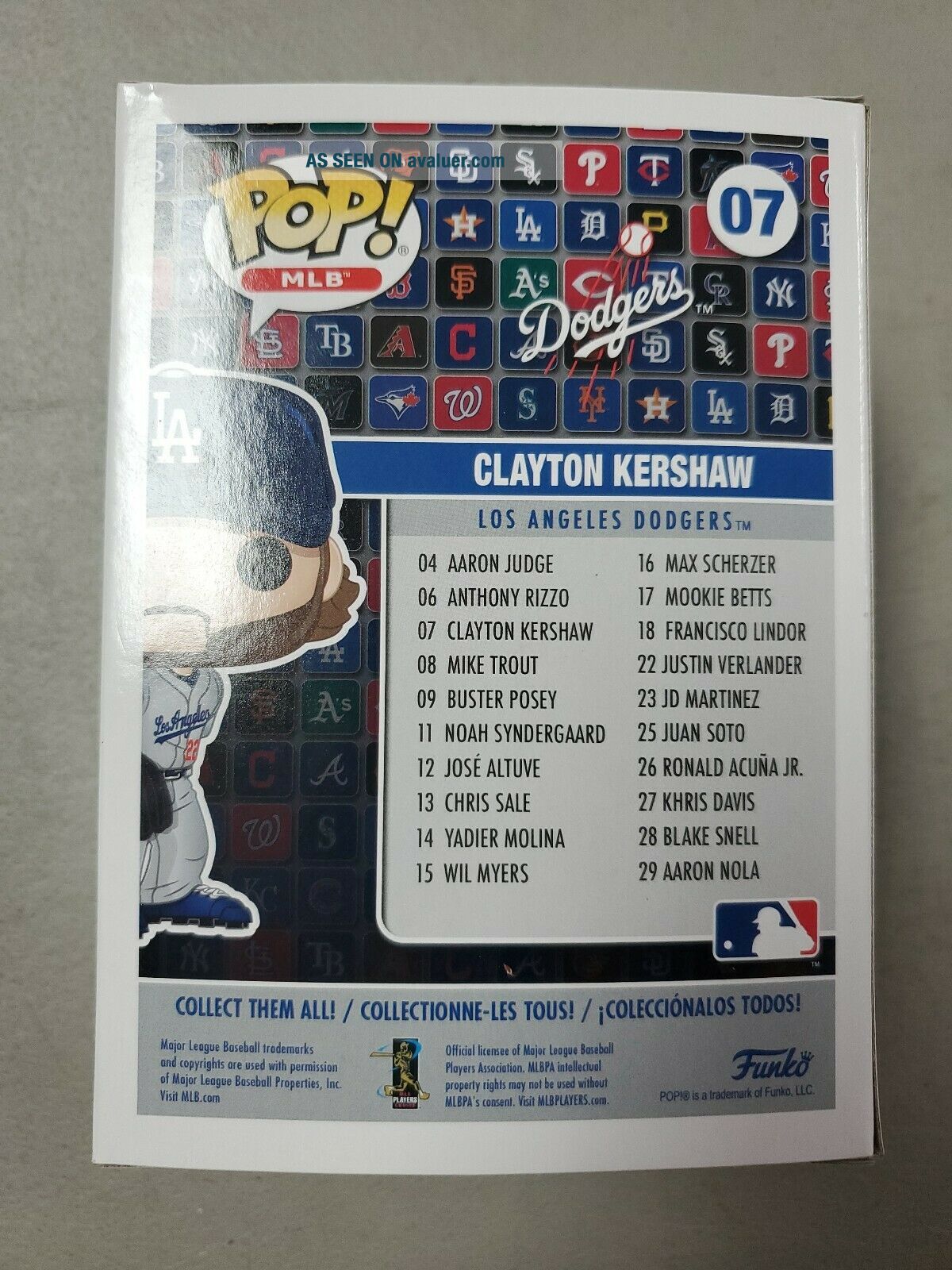 Funko Pop Clayton Kershaw Los Angeles Dodgers 07 Vinyl Figure | #31450134