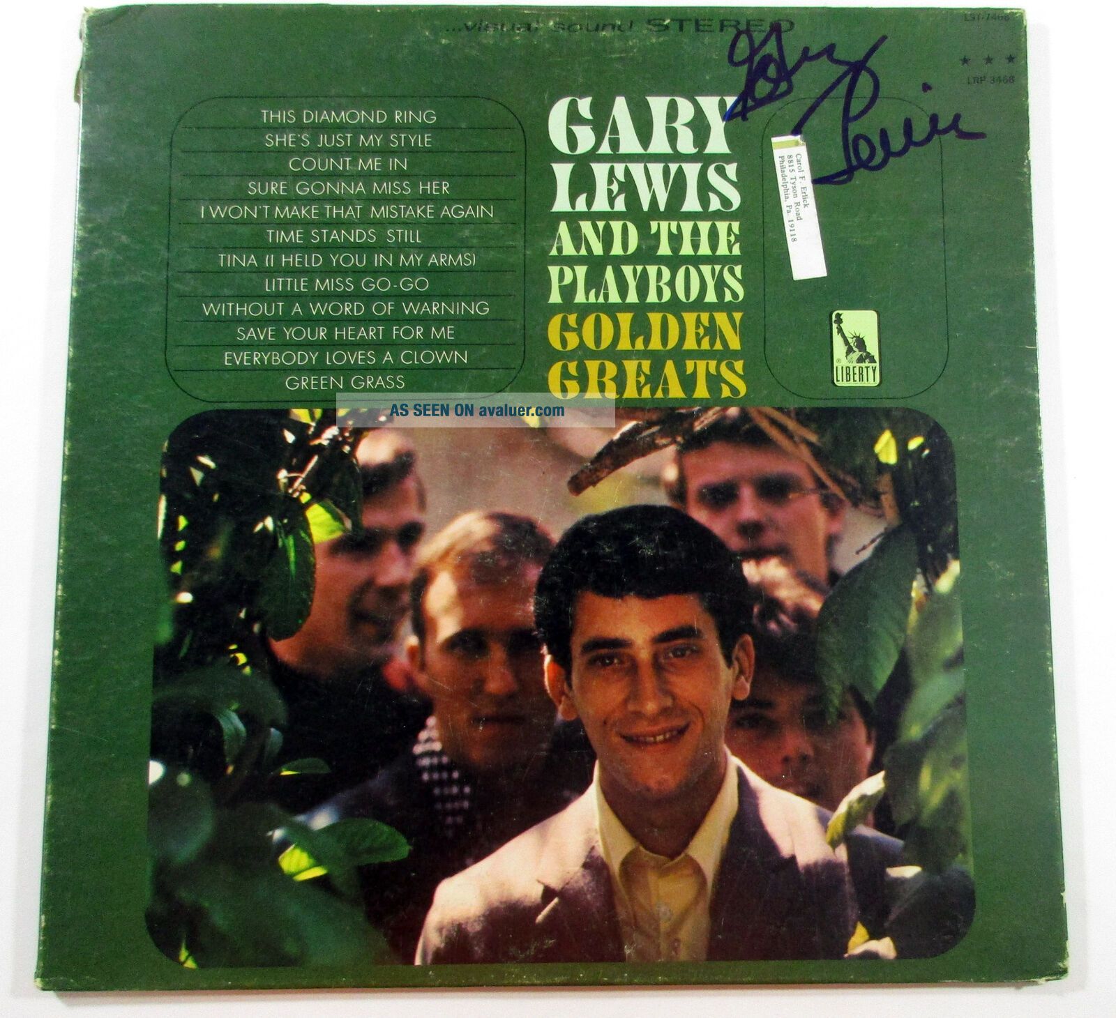 Gary Lewis Signed Record Album & The Playboys Golden Greats W/ AUTO ...