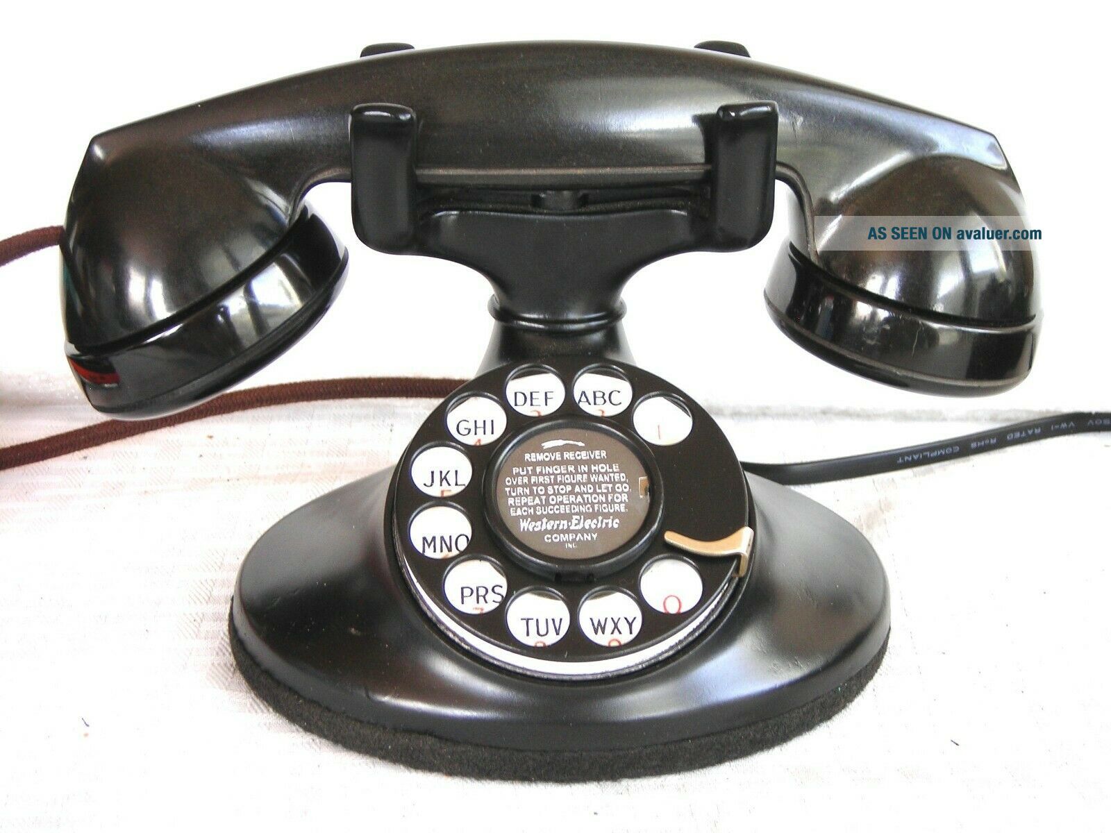 WESTERN ELECTRIC 202 DESK RESTORED ANTIQUE TELEPHONE WITH SUBSET CIRCA ...