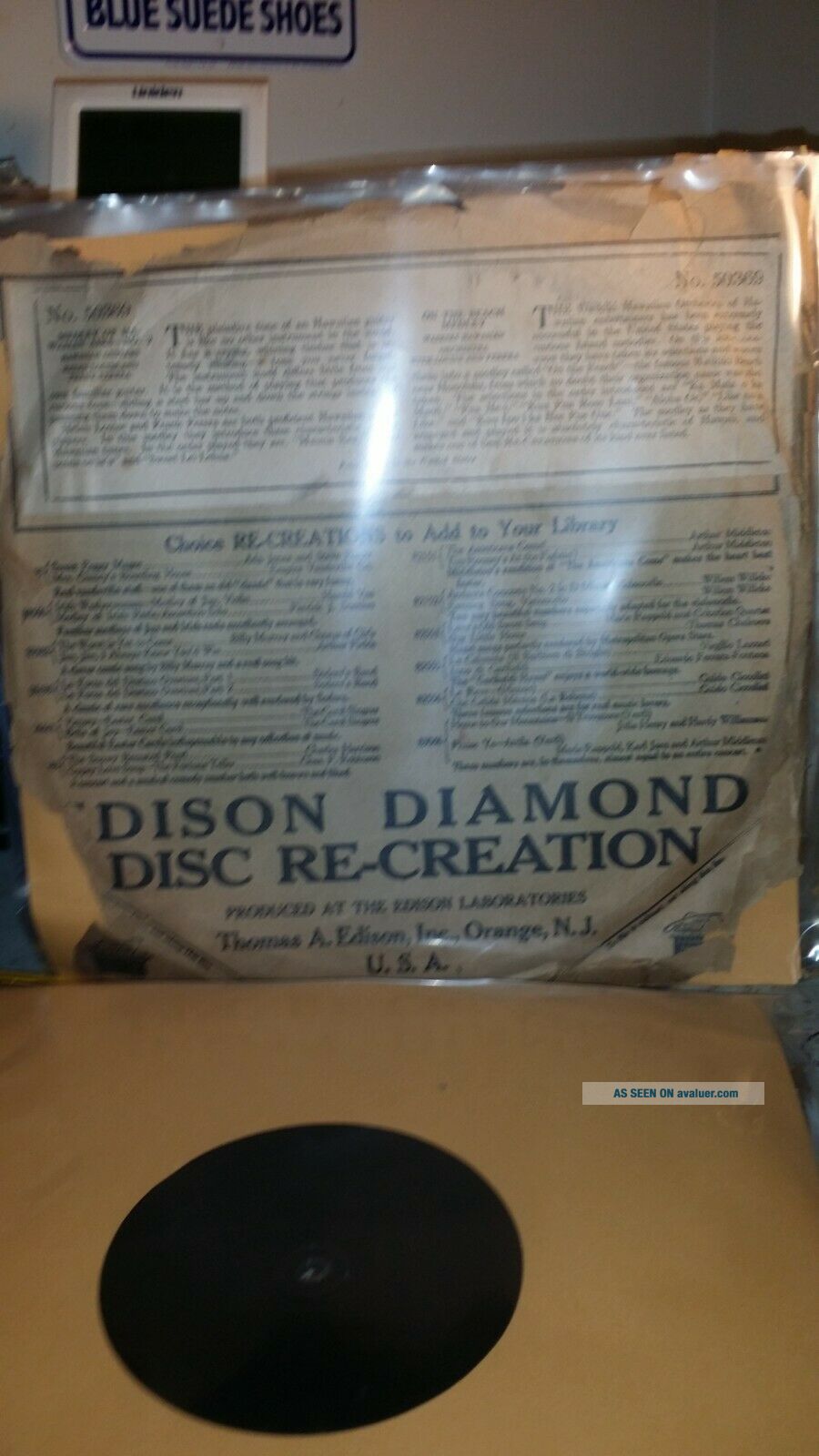 12 VINTAGE EARLY EDISON DIAMOND DISC WITH DEALERS SLEEVES | #31477821