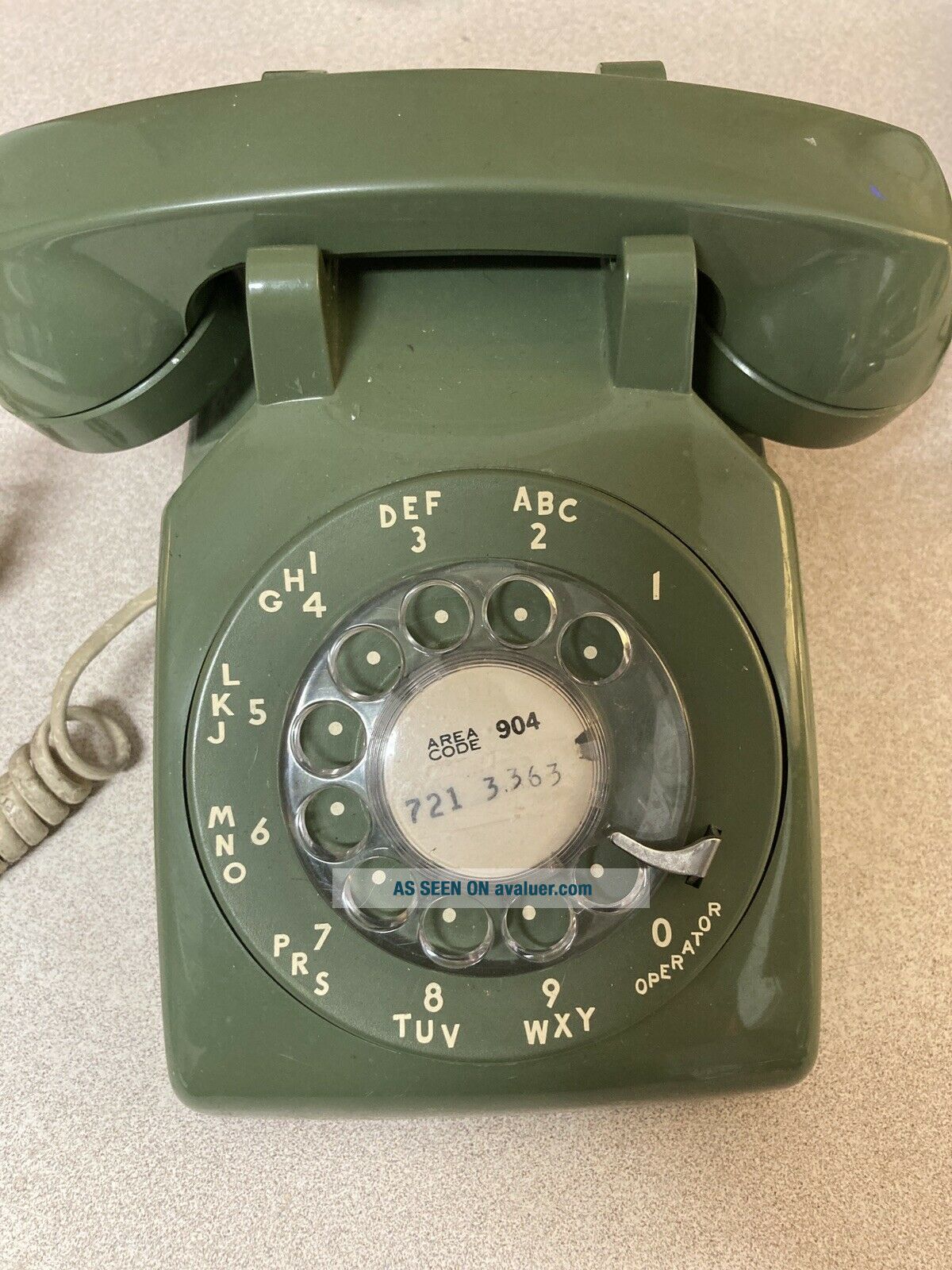 Vintage Western Electric Avacodo Green Rotary Dial Desk Phone Bell ...
