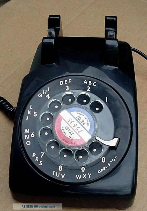 1970 Black Stromberg Carlson Model SC500D Rotary Dial Desk Telephone ...
