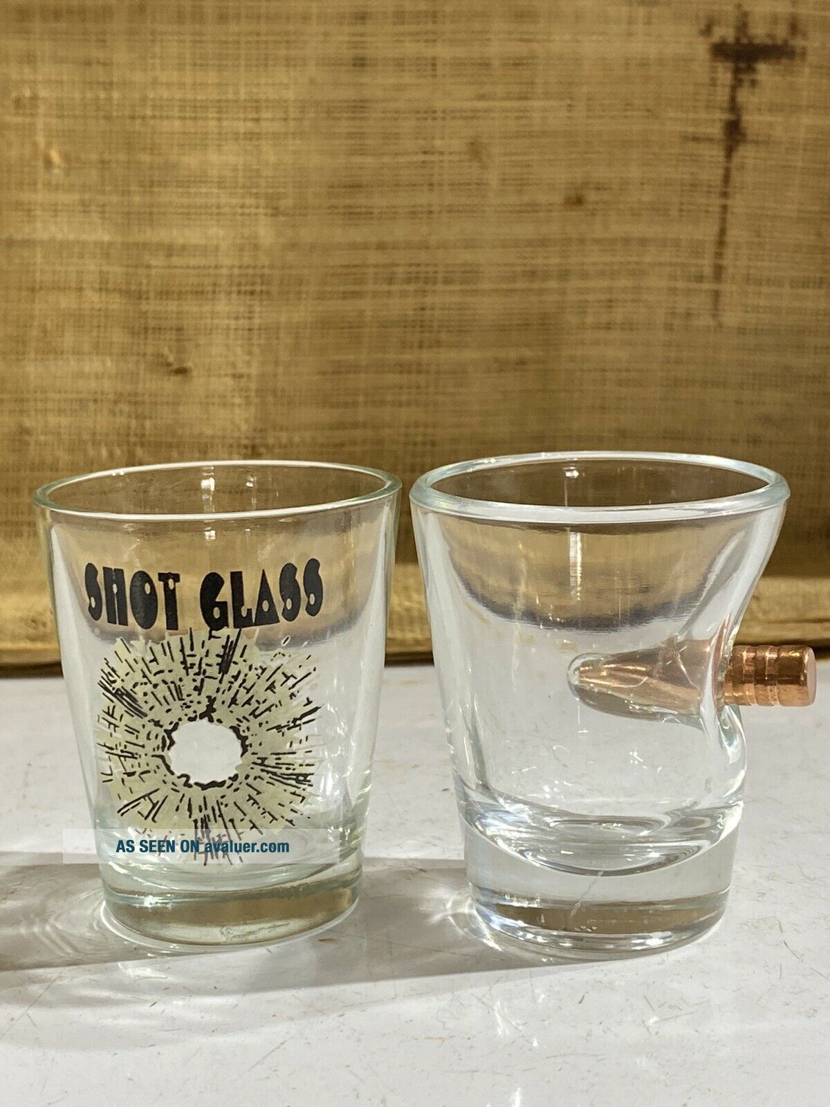 BenShot Bulletproof Shot Glass W/ Real Bullet Man Cave Whiskey Tequila ...