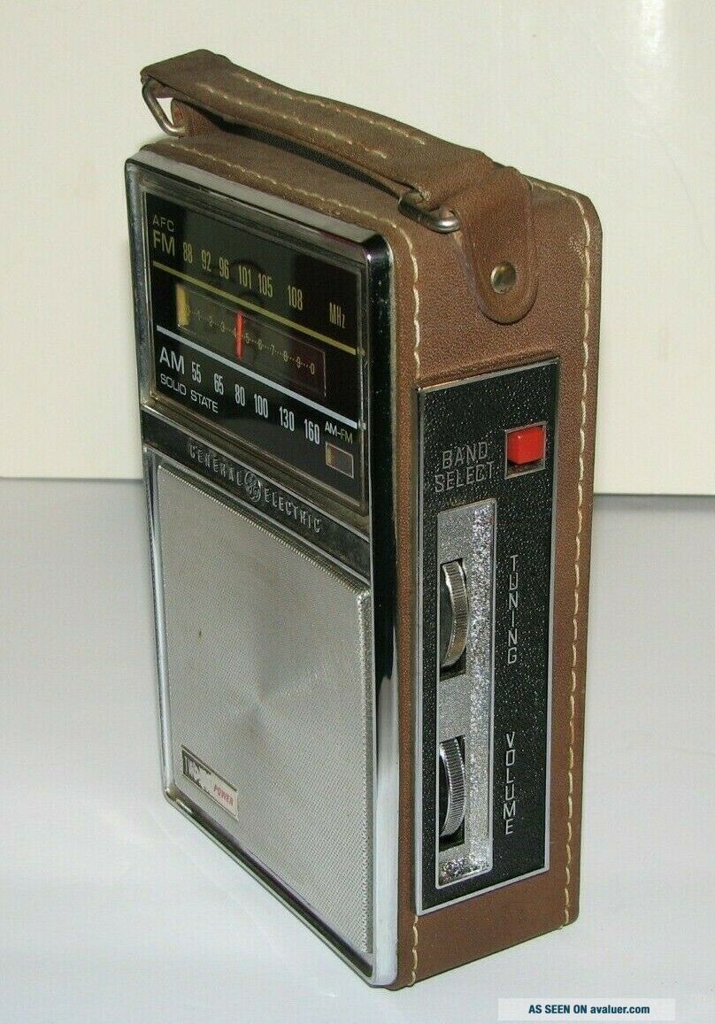 Vintage General Electric GE Portable Solid State AM/FM Transistor Radio ...