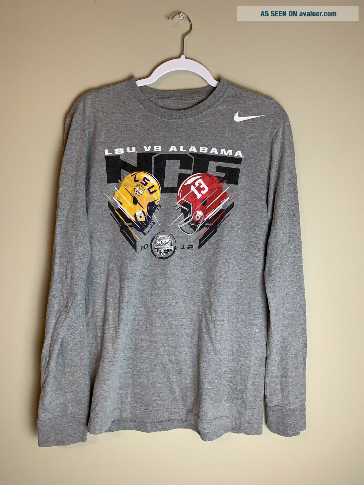 Nike University Of Alabama Crimson Tide Long Sleeve T - Shirt M Shirt ...