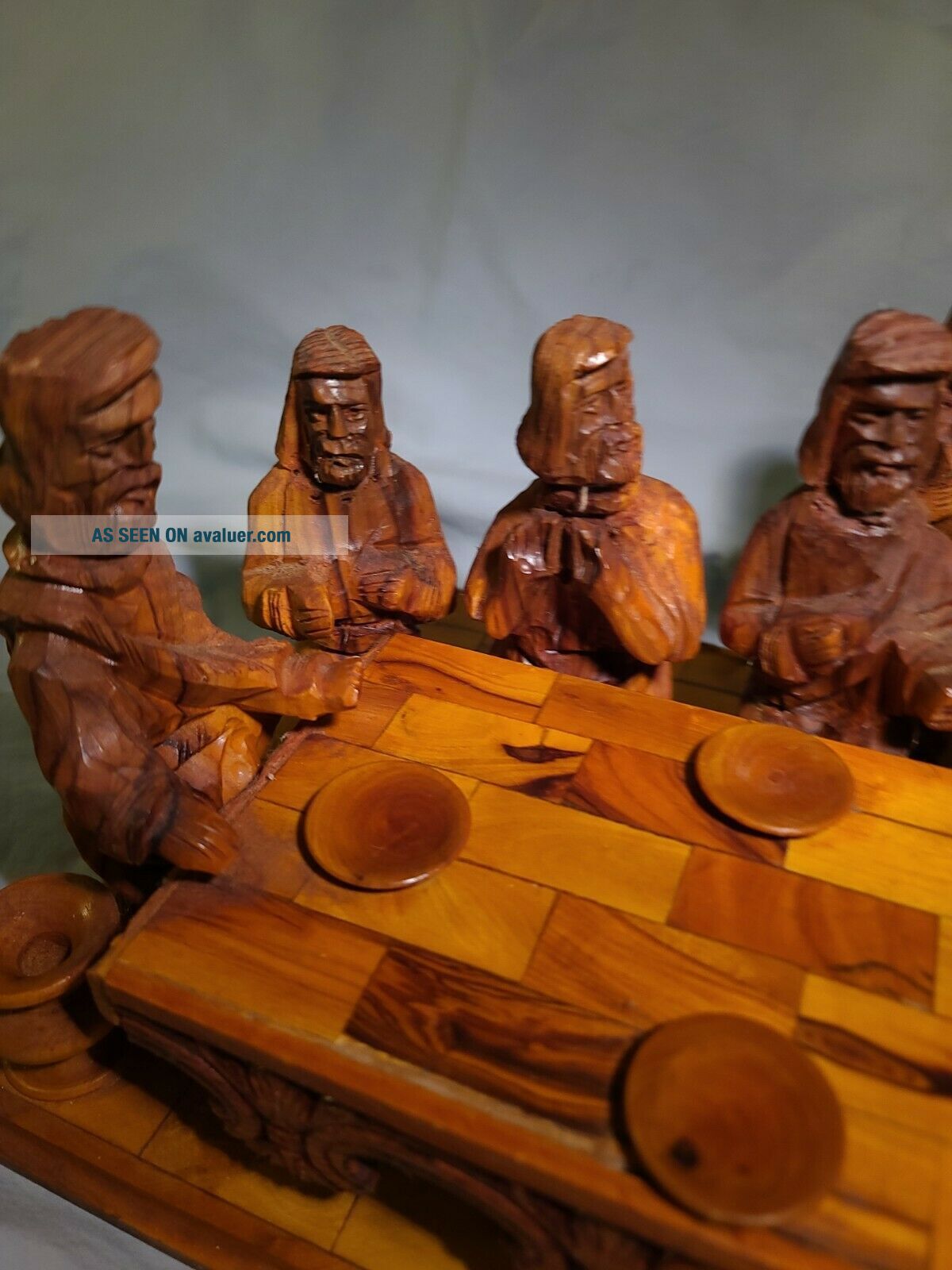 Hand Carved Olive Wood Last Supper Jesus & Disciples Easter HolyLand ...