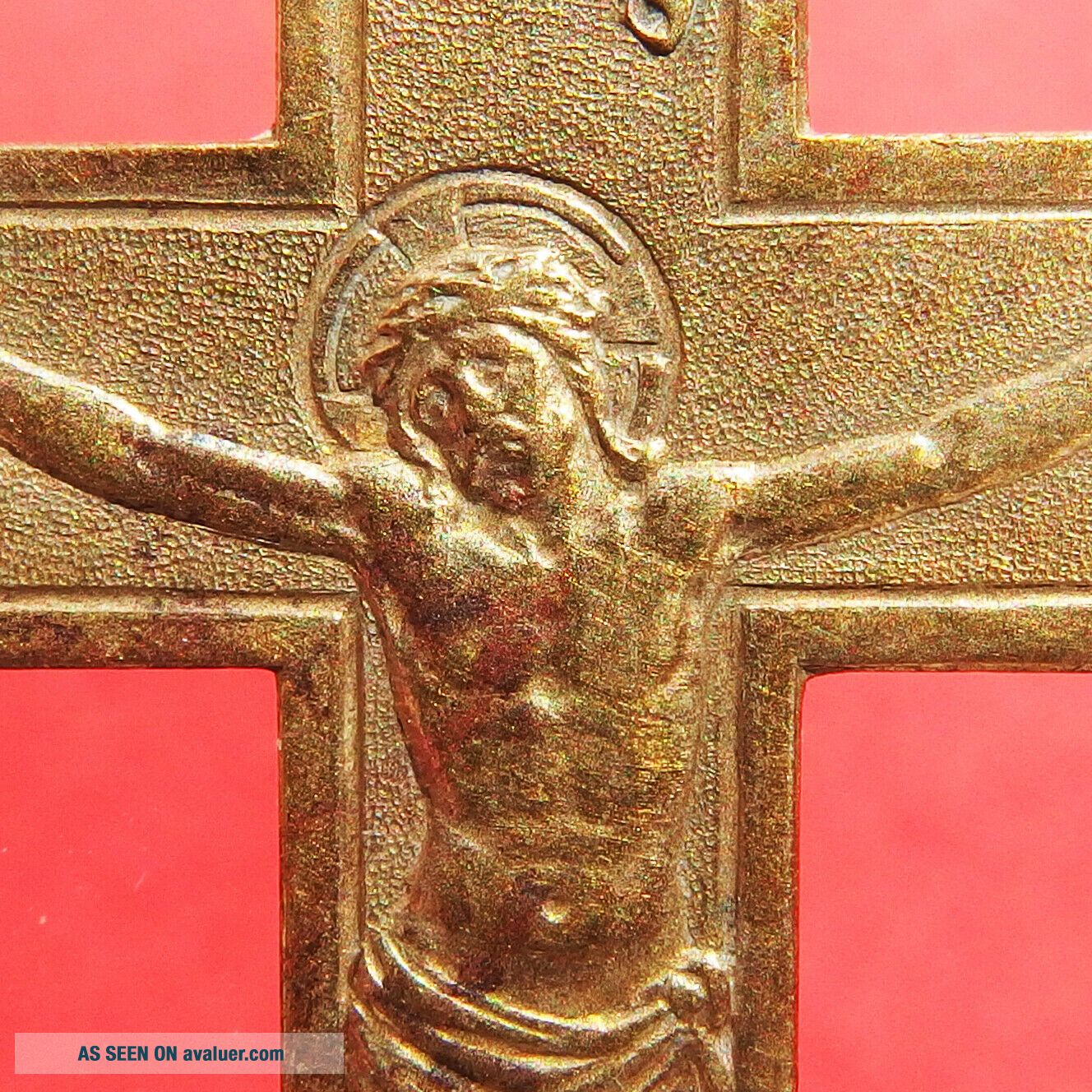 ANTIQUE FRENCH CRUCIFIX CROSS SIGNED BY LUDOVIC PENIN OLD RELIGIOUS ...