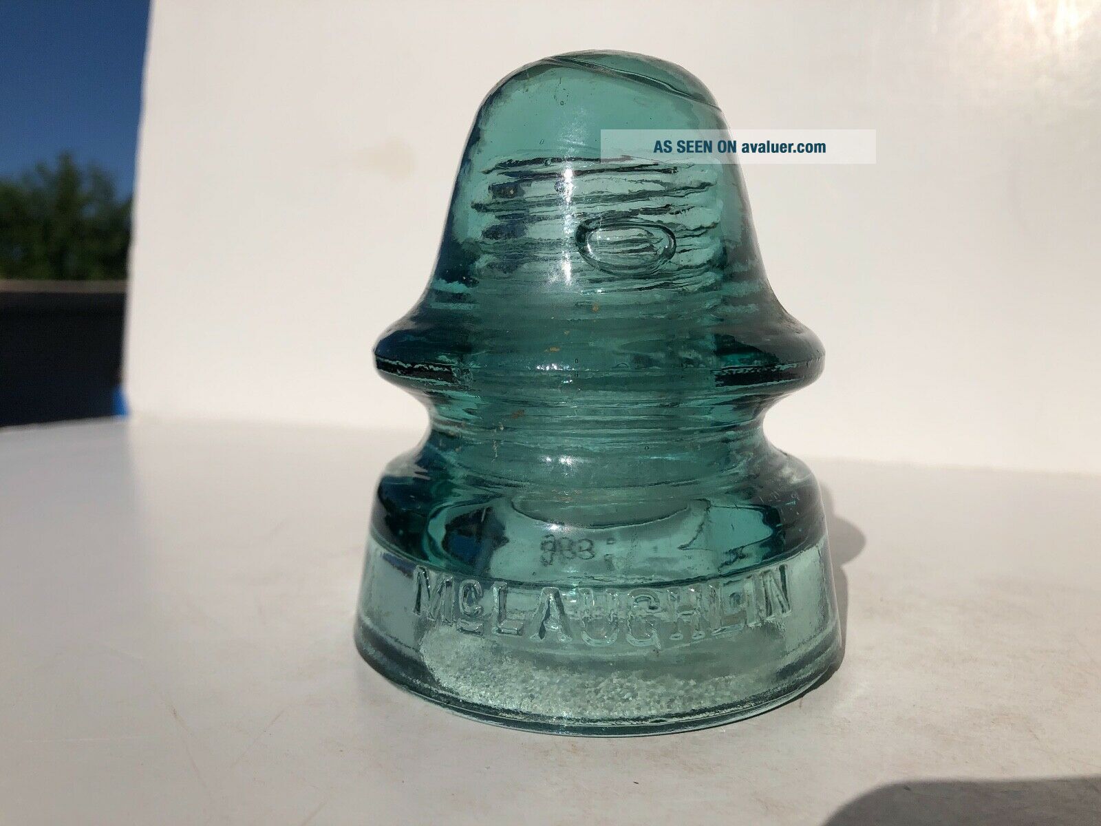 McLaughlin Glass Insulator Cd 162 [040] In Delft Blue Bubble In Front ...