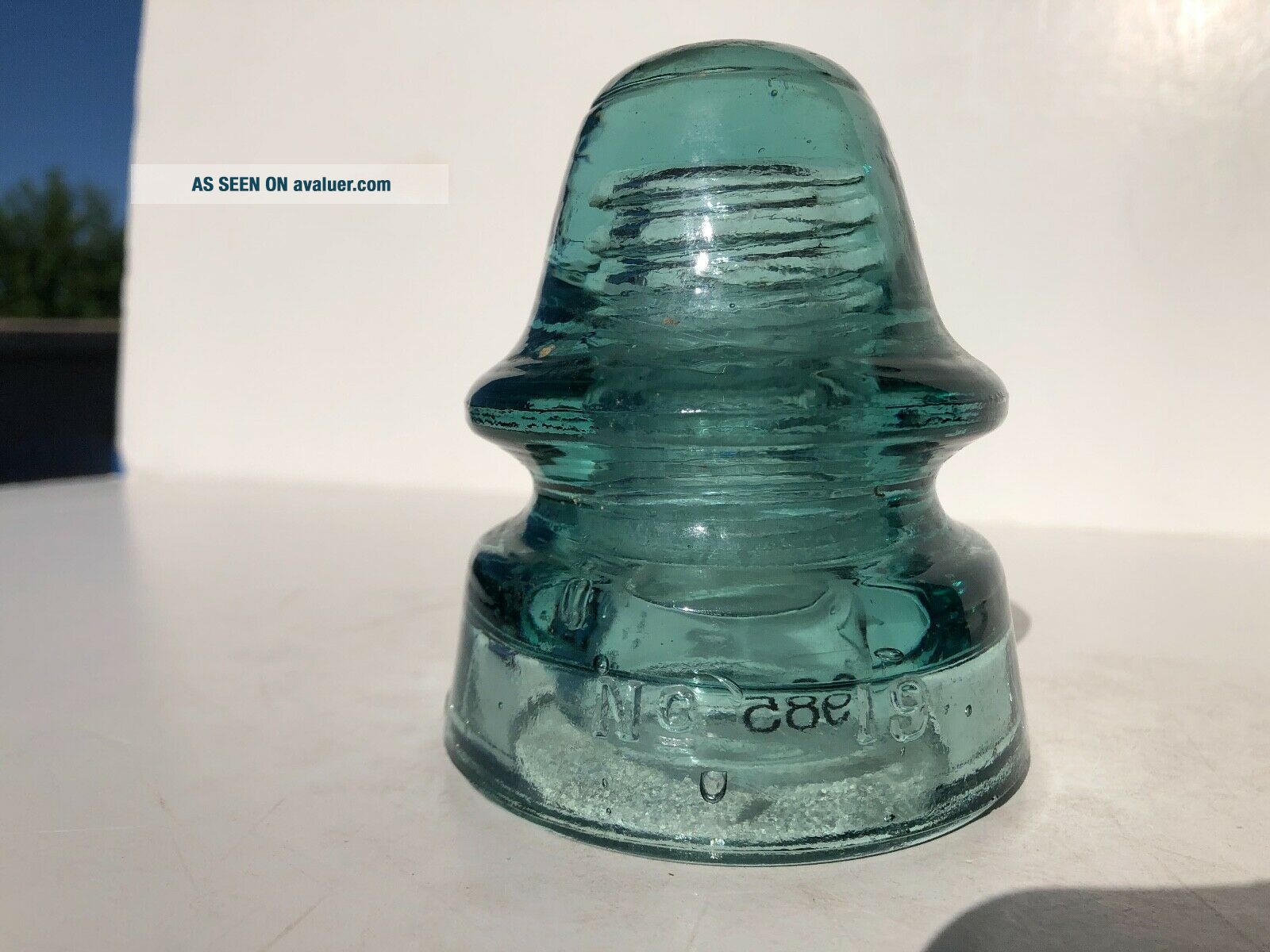 McLaughlin Glass Insulator Cd 162 [040] In Delft Blue Bubble In Front ...