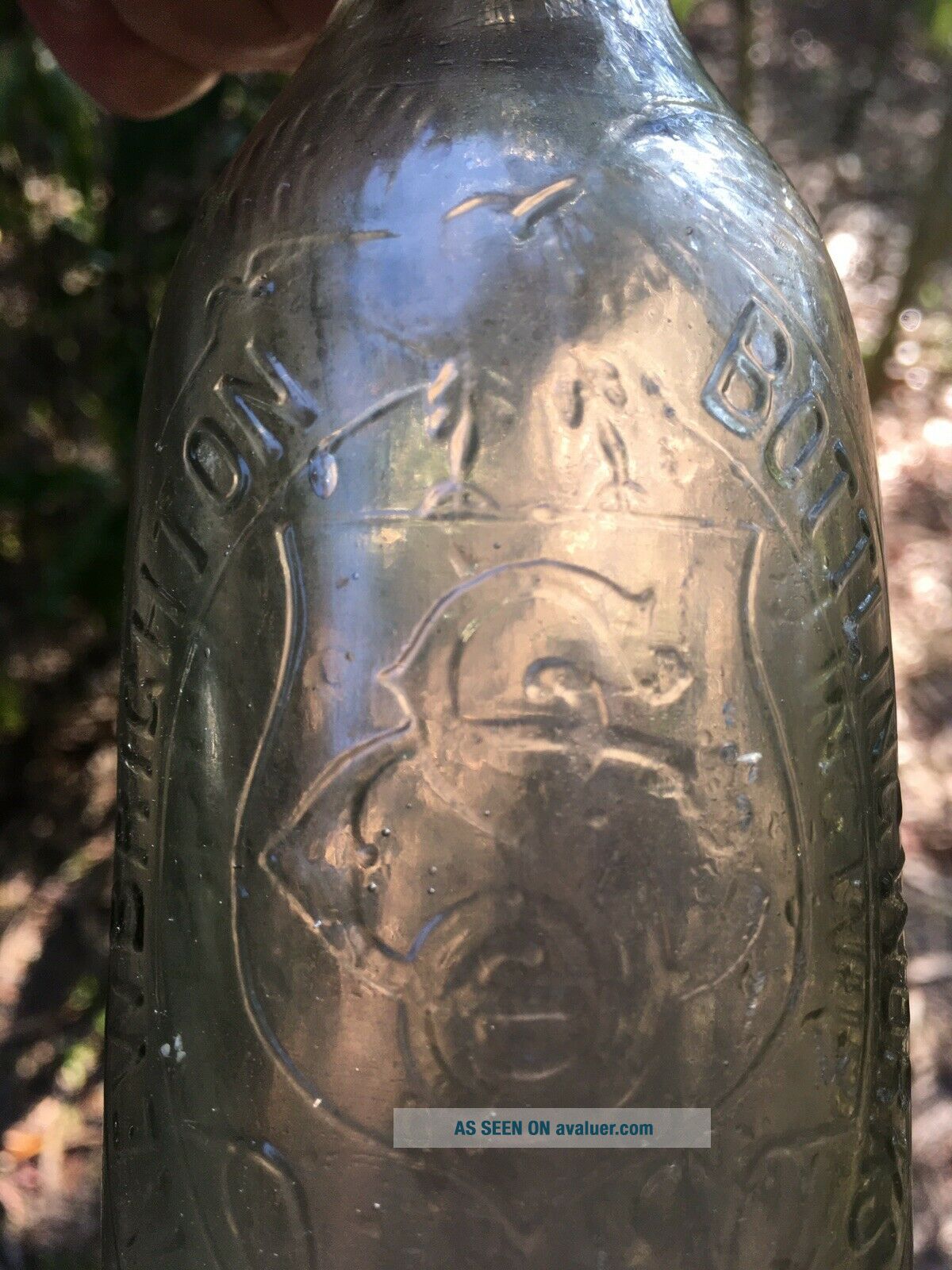Old Blob Top NY Soda Water Bottle Brighton Staten Island Embossed EAGLE ...