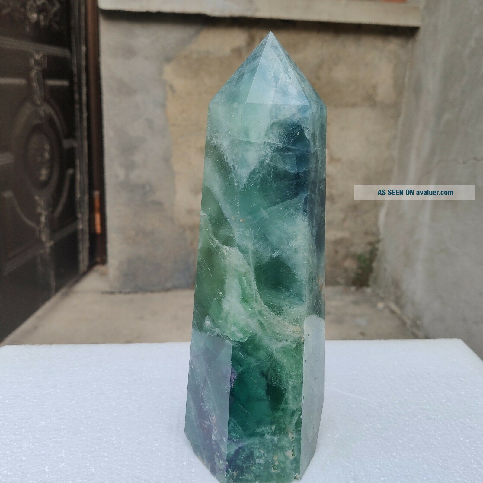 5. 5LB Natural Fluorite Obelisk Quartz Crystal Pyramid Terminated Wand ...