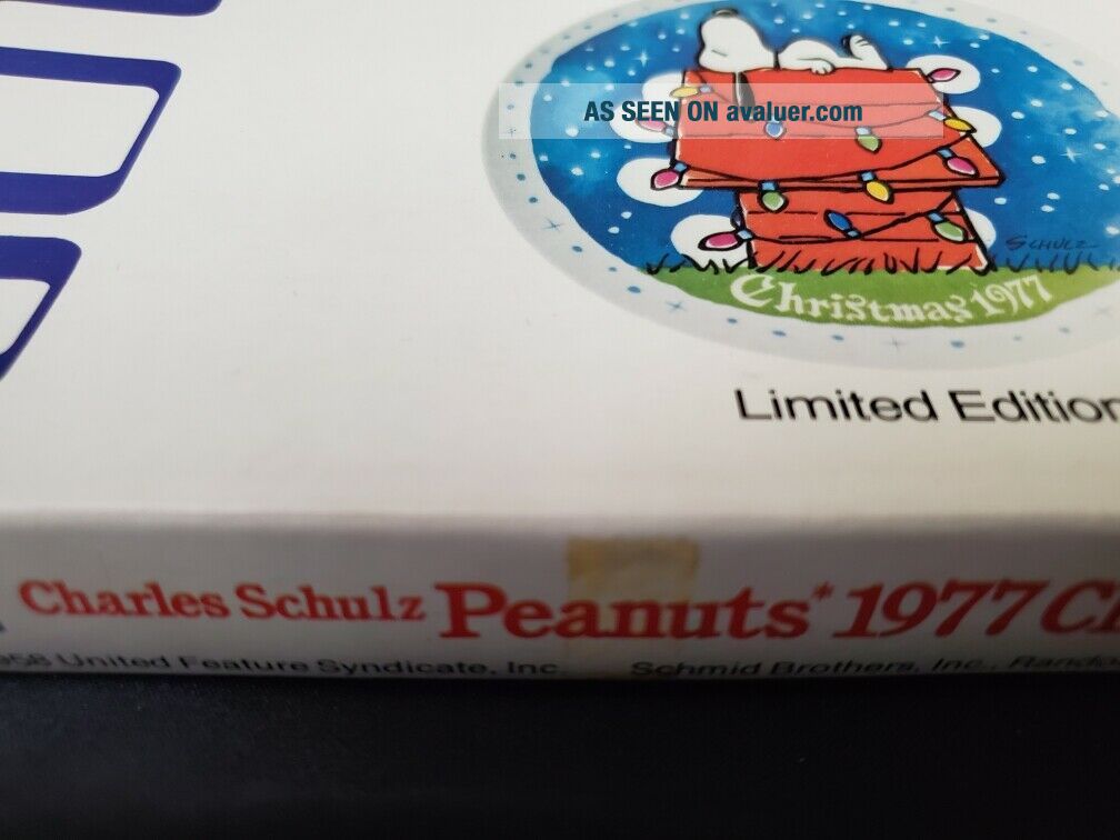 Vintage 1977 Peanuts SNOOPY & WOODSTOCK CHRISTMAS COLLECTOR PLATE ...