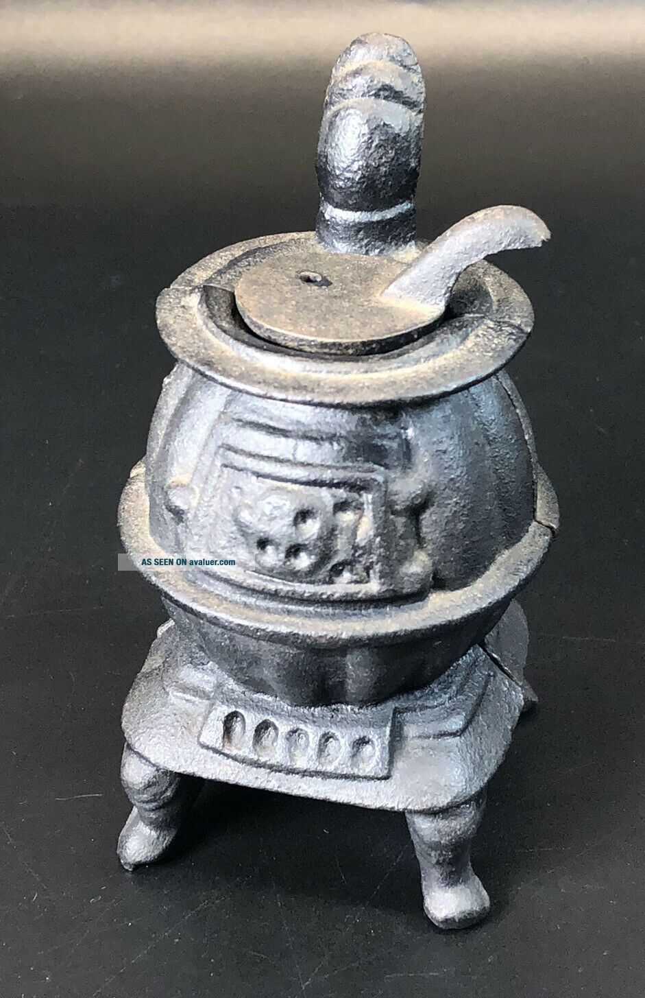 Vintage Cast Iron Miniature Pot Belly Stove Salesman Sample | #31727996