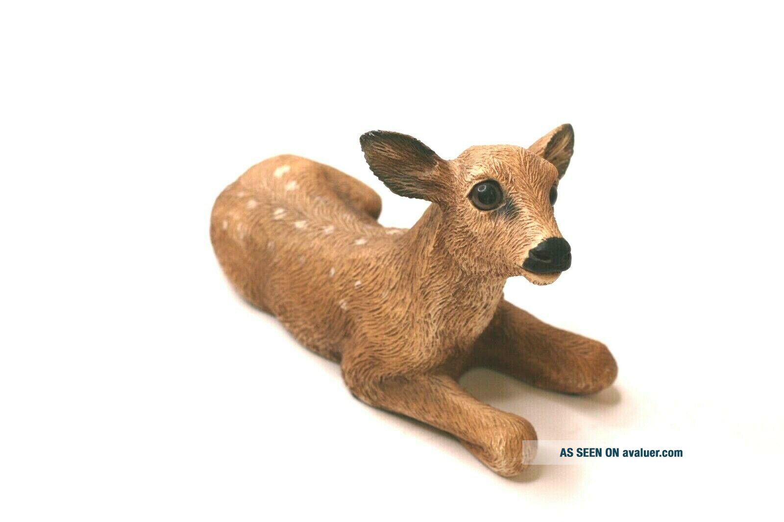 Homco Fawn Whitetail Deer Resin Vintage Home Interiors USA Figurine ...