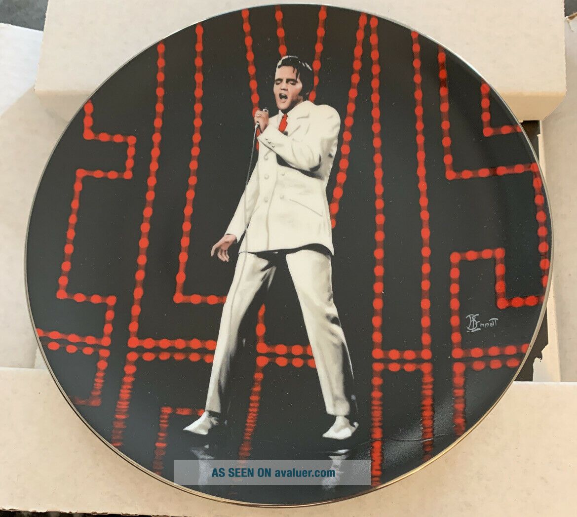 Elvis Presley Collector Plate 8. 5” “If I Can Dream " Bradford Exchange ...