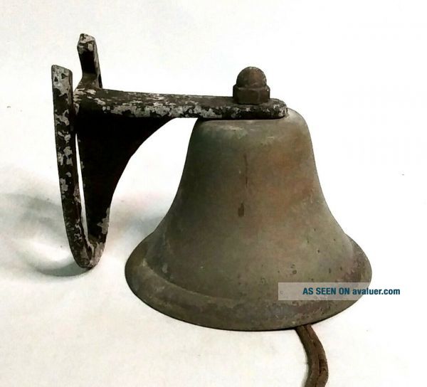 Vintage Antique Brass Bell W/ Horseshoe Wall Mount - Nautical Farm ...