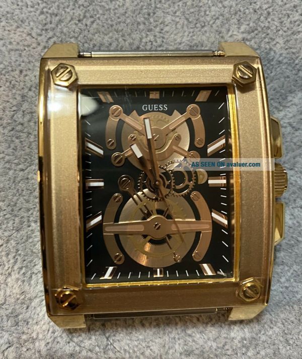 Guess Watch Face Men’s Gold And Black Steampunk Gorgeous | #42484659