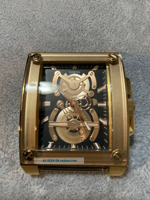Guess Watch Face Men’s Gold And Black Steampunk Gorgeous | #42484659