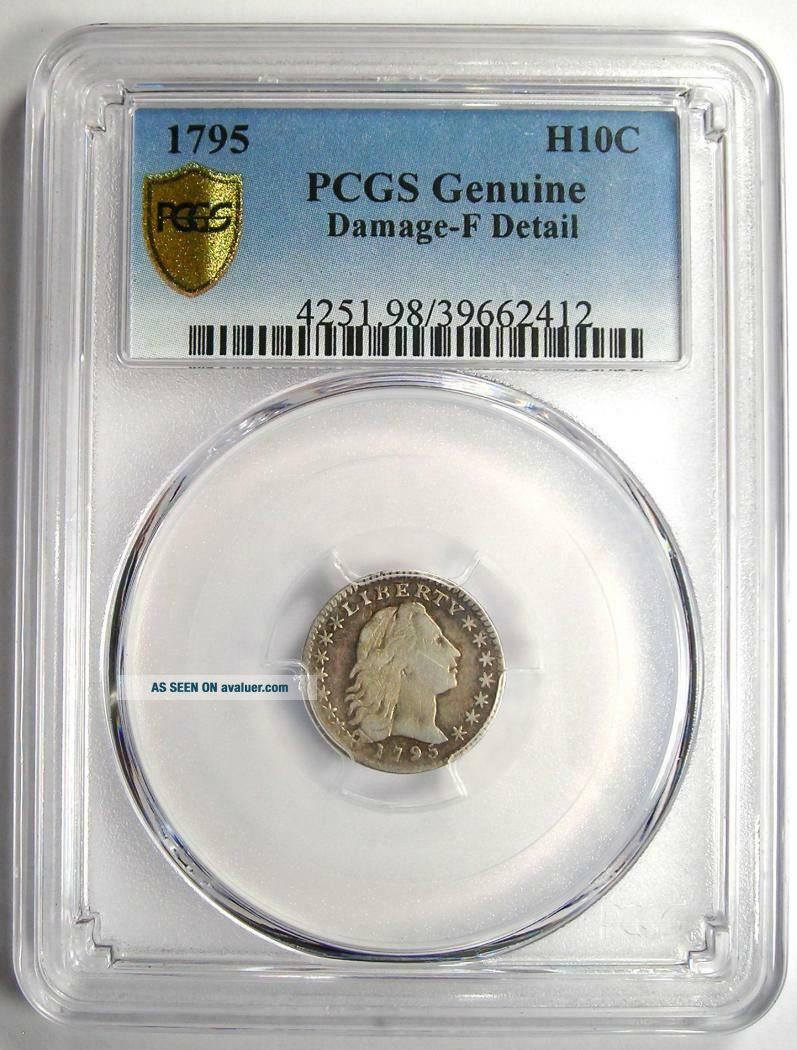 1795 Flowing Hair Half Dime H10C - Certified PCGS Fine Details - Rare ...