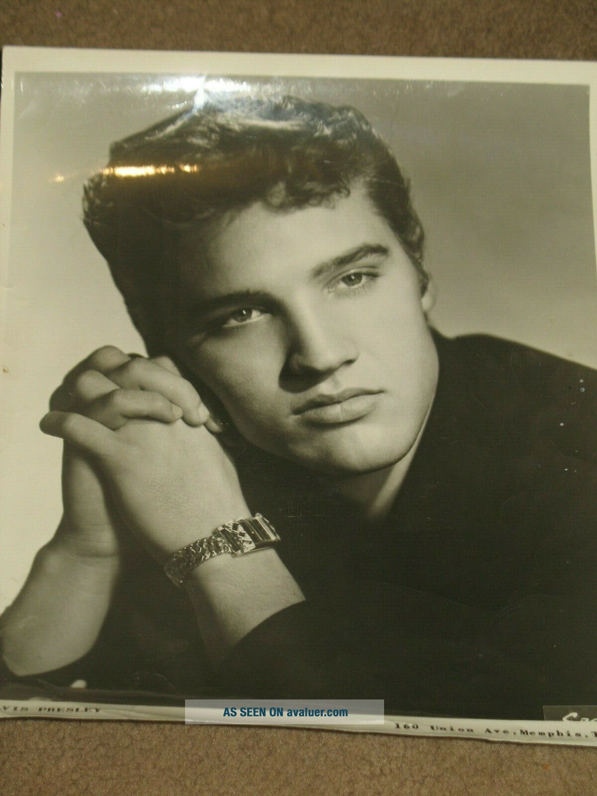 RARE 1955 SUN RECORDS PROMOTIONAL ELVIS PRESLEY 8X10 PHOTO SIGNED ON ...