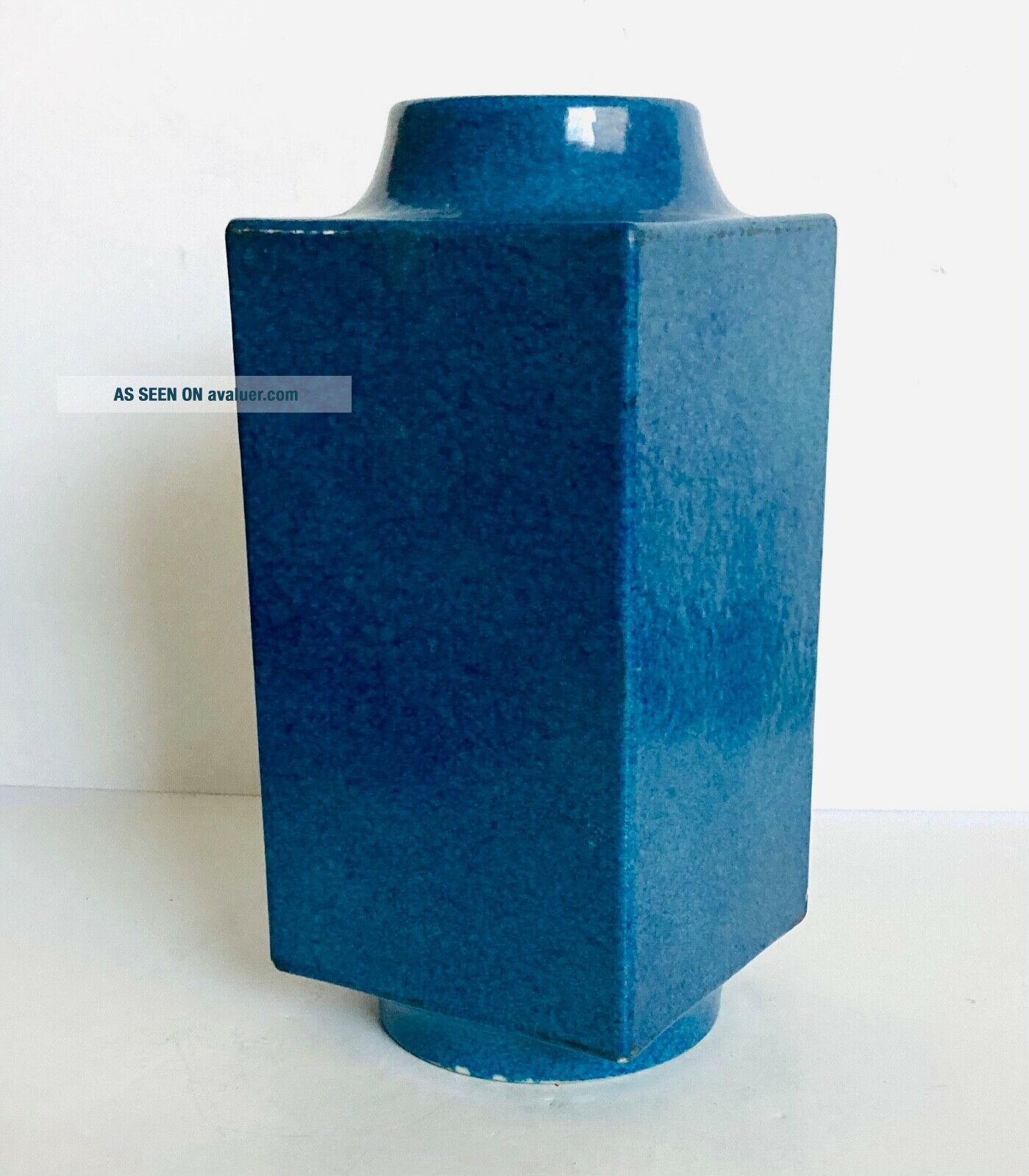 RARE QING DYNASTY CHINESE BLUE - GLAZED CONG - FORM VASE | #42539547
