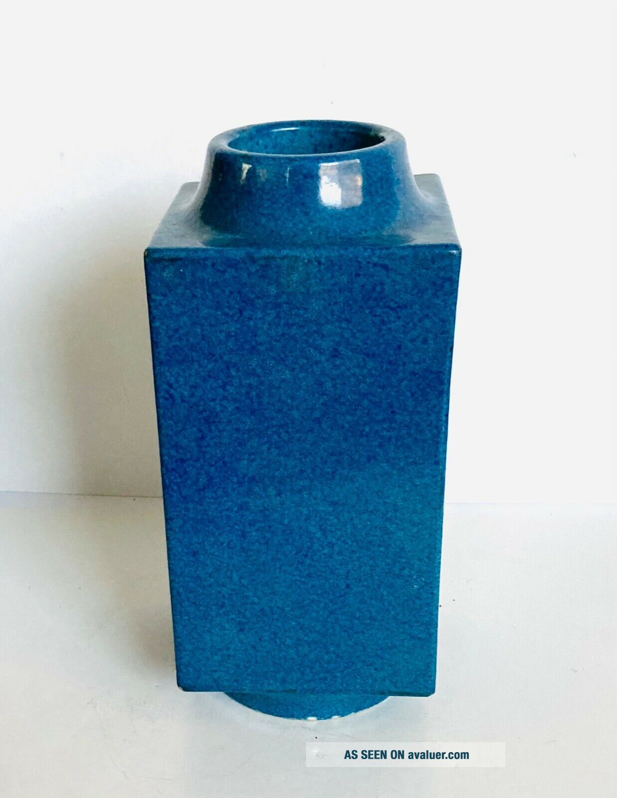 RARE QING DYNASTY CHINESE BLUE - GLAZED CONG - FORM VASE | #42539547
