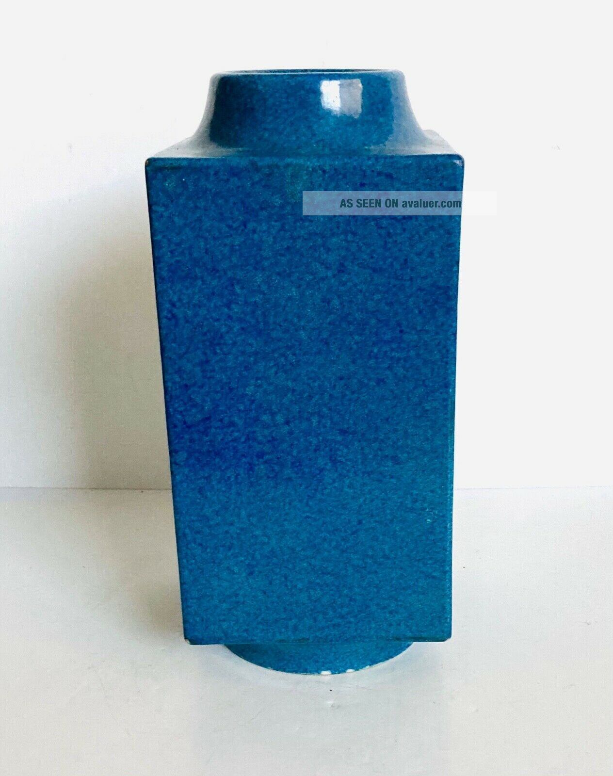 RARE QING DYNASTY CHINESE BLUE - GLAZED CONG - FORM VASE | #42539547
