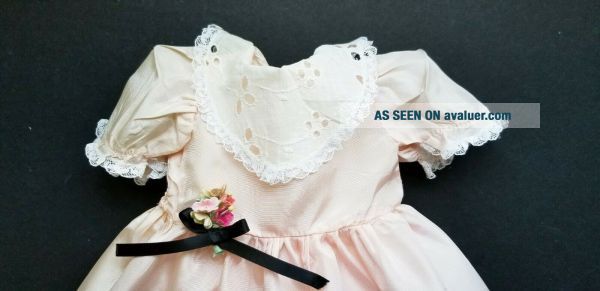 VINTAGE FACTORY PINK TAFFEDA PARTY DRESS FOR COMPO DOLL 18 " TALL ...