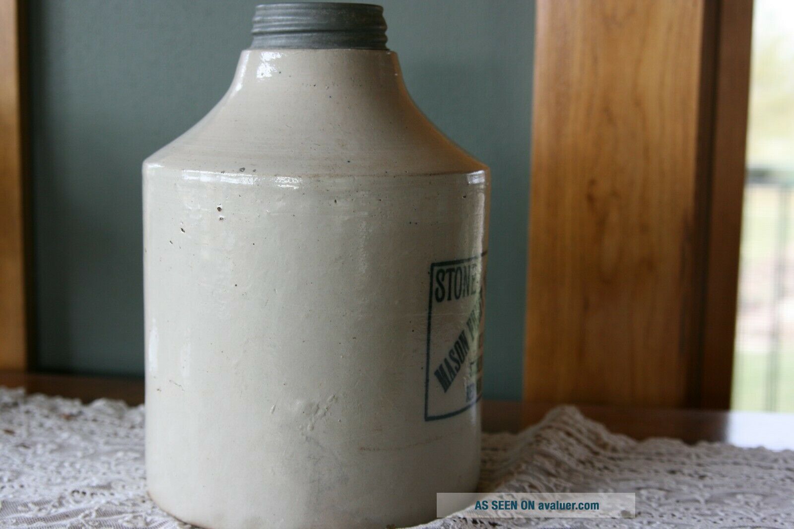 UNION STONEWARE Stone Mason Fruit Jar RARE 1 GALLON Red Wing Minnesota ...