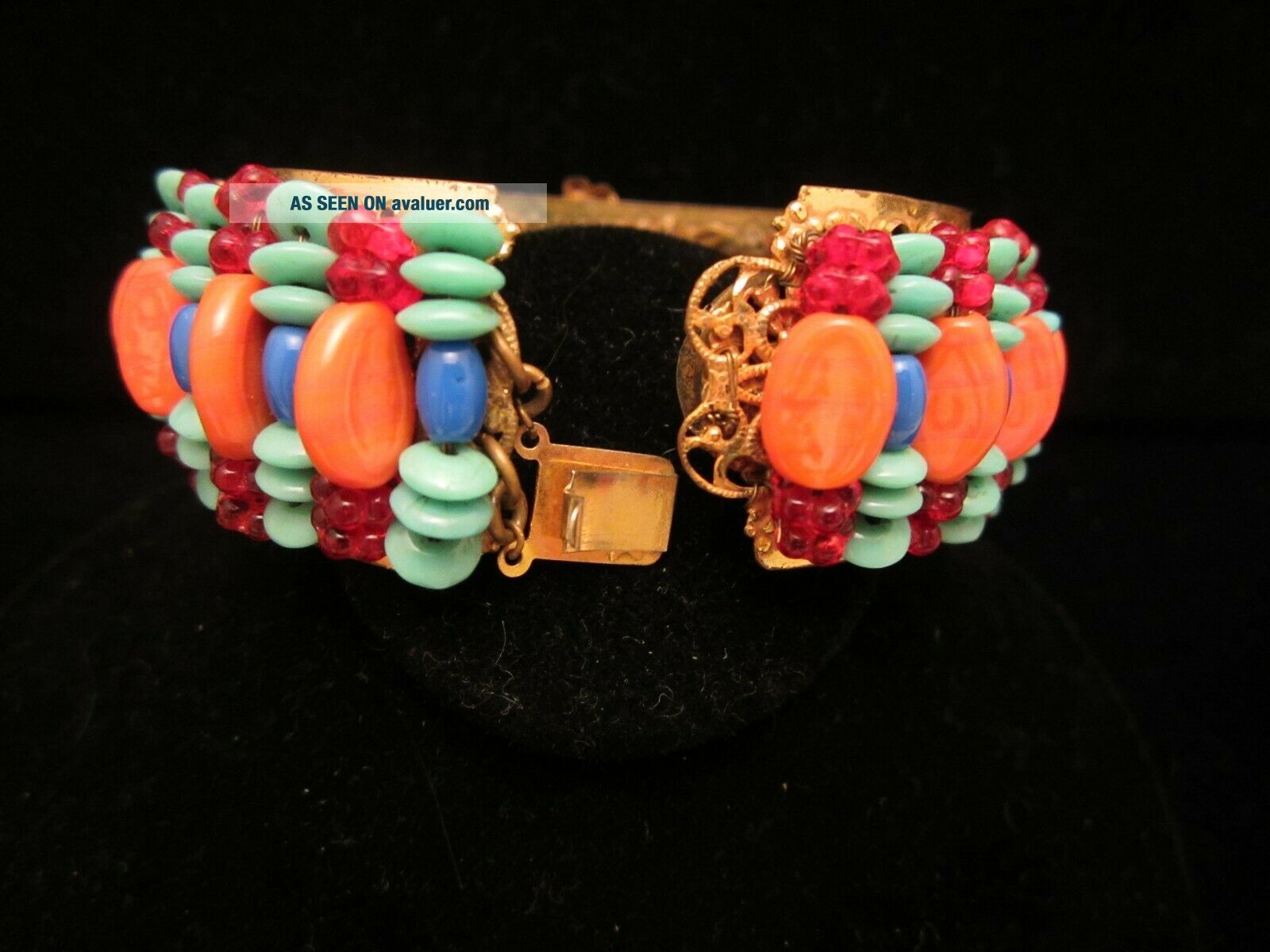 Rare Vintage Signed Miriam Haskell Larry Vrba Egyptian Revival Bracelet ...